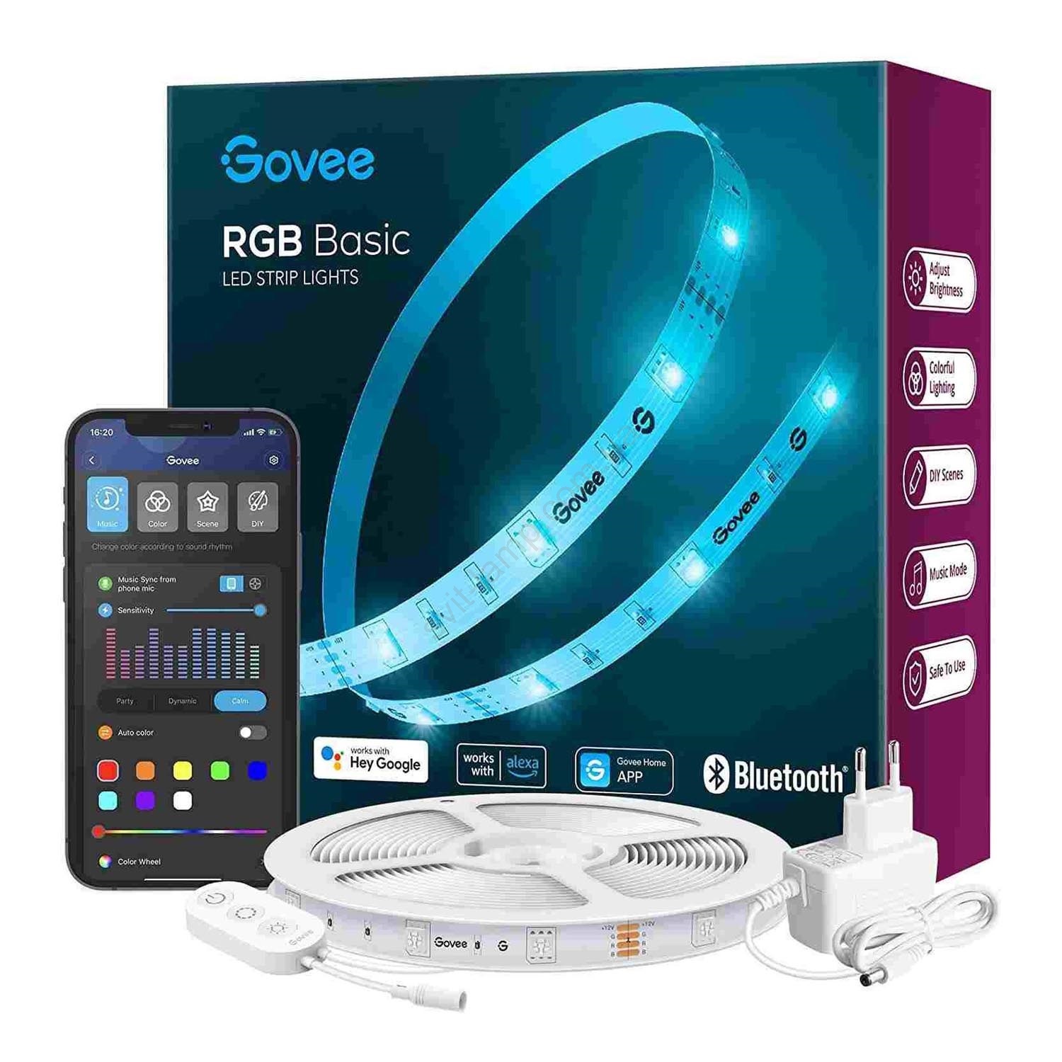 Govee - Wi-Fi RGB смарт LED стрічка 5 м | Світ ламп